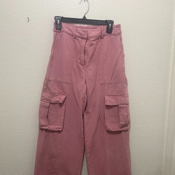 Altar'd State | Pants & Jumpsuits | Altrd State Pink Wide Leg Cargo ...